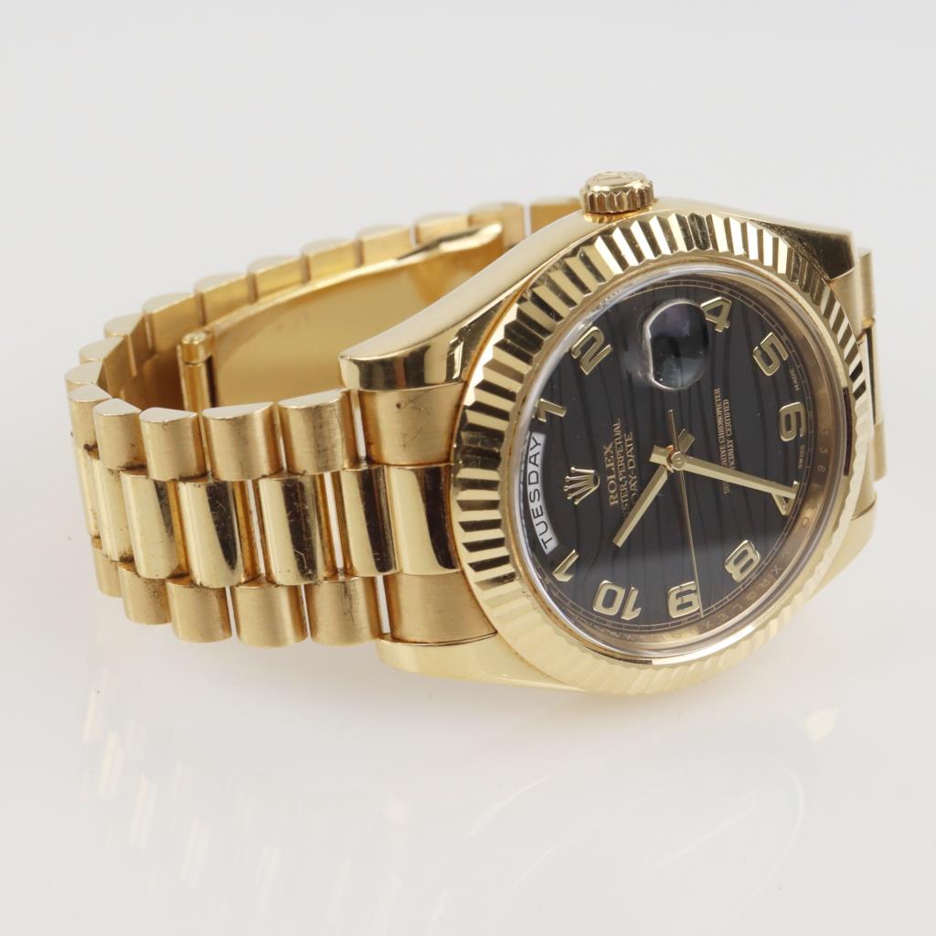 Rolex President 18kt Gold Watch-Evaluated By Our Certified Gemologist ...