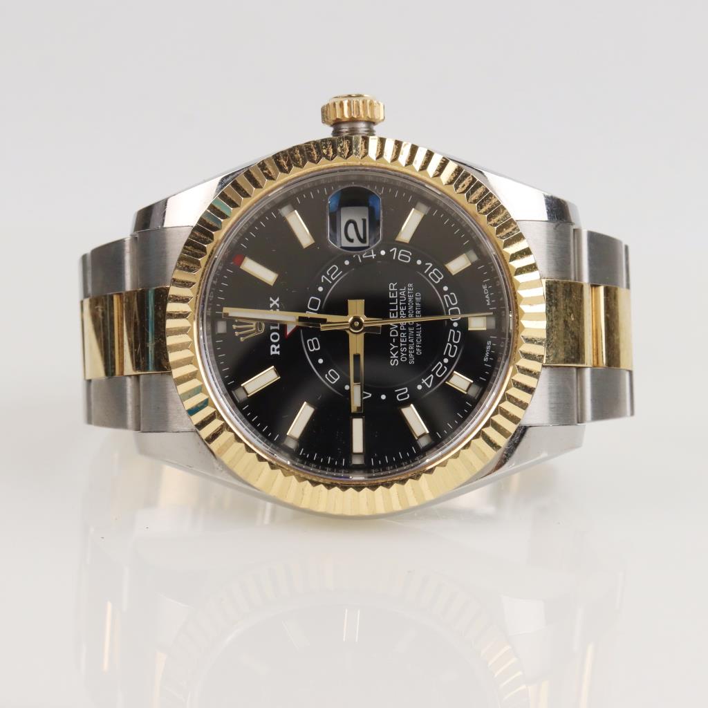 Rolex Skydweller SS 18kt Yellow Gold Accent Watch - Evaluated By Our ...