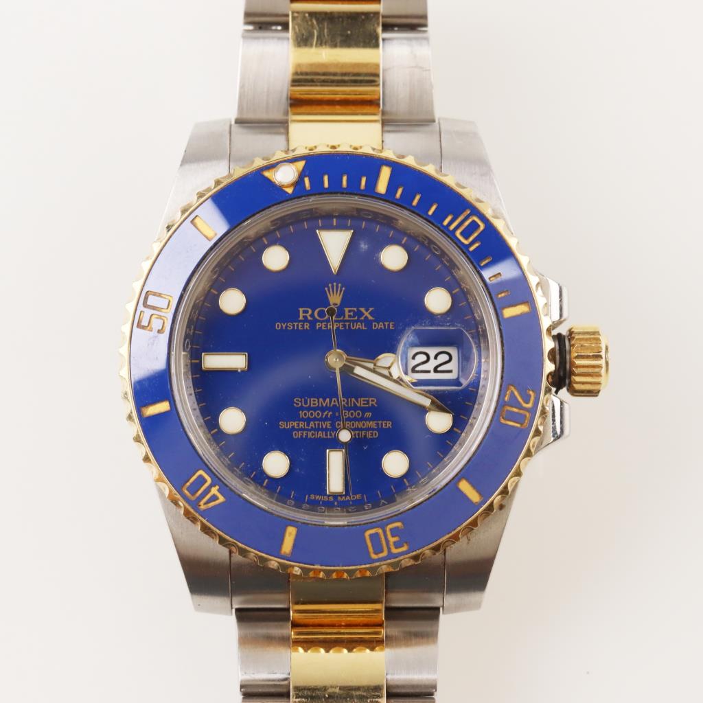 Rolex Submariner 18kt Gold Oyster Style Watch - Evaluated By Our ...