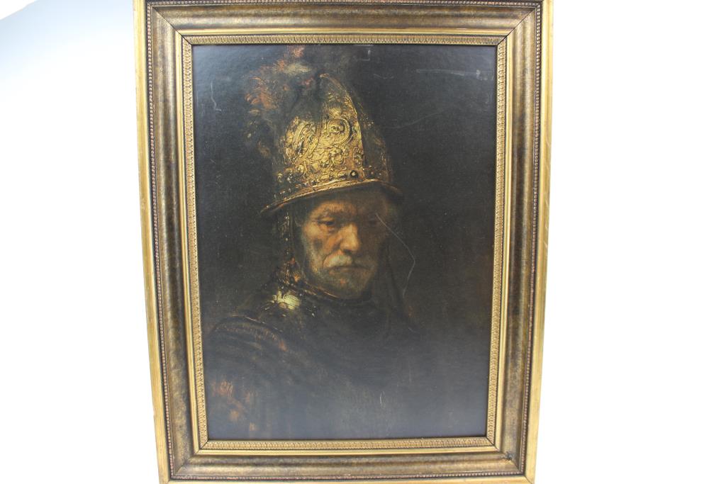 Roman Centurion Portrait Painting And Frame | Property Room