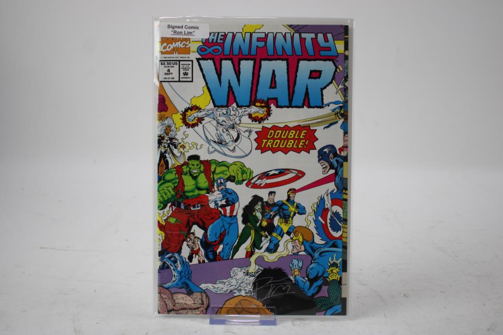 Ron Lim Autographed Infinity War Comic Book | Property Room