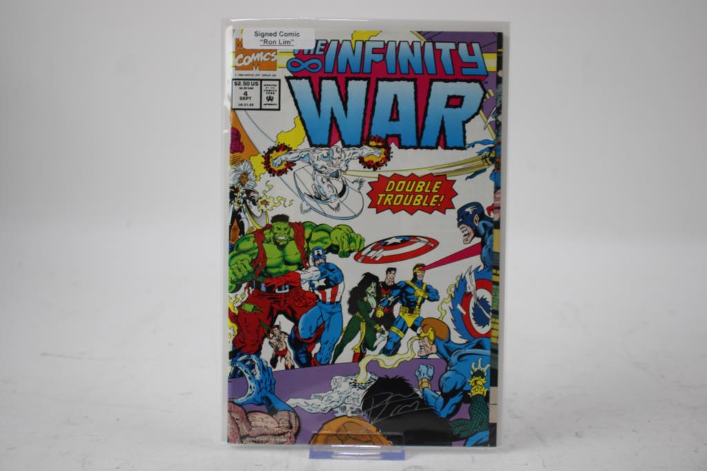 Ron Lim Autographed Infinity War Comic Book | Property Room
