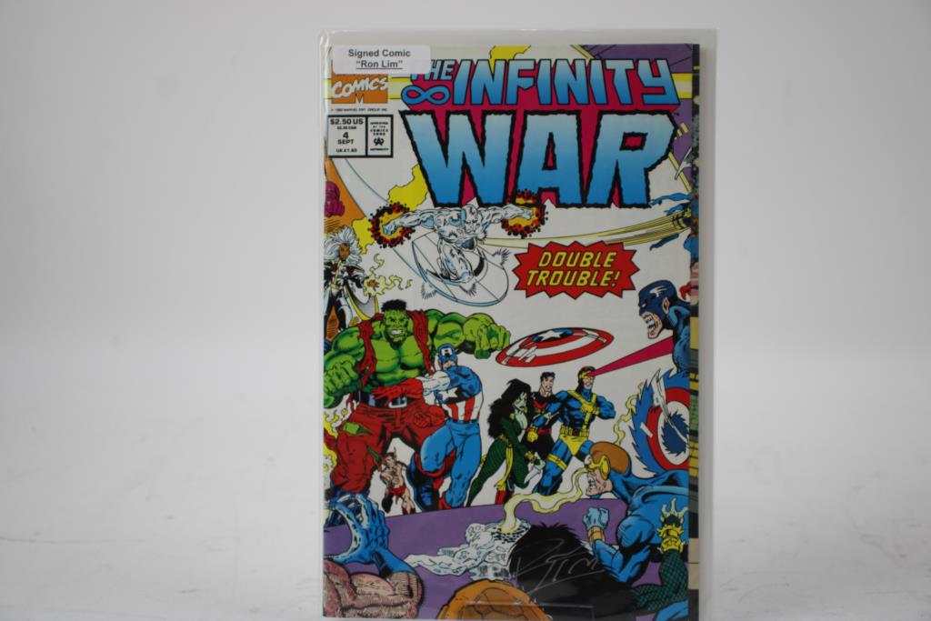 Ron Lim Autographed Infinity War Comic Book | Property Room