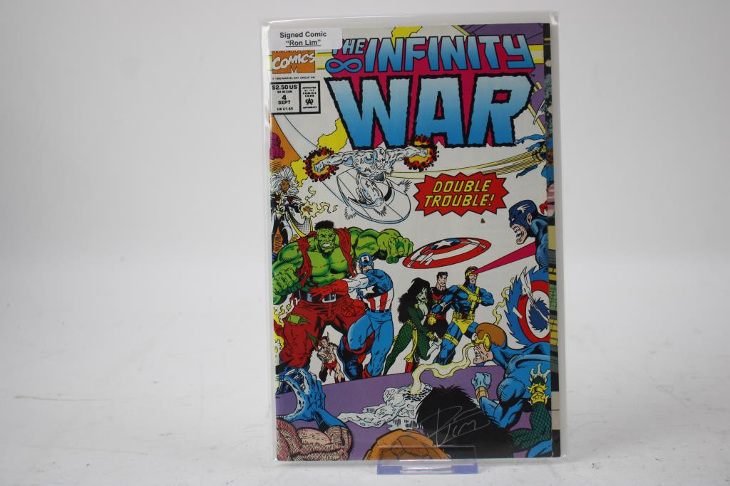 Ron Lim Autographed Infinity War Comic Book | Property Room