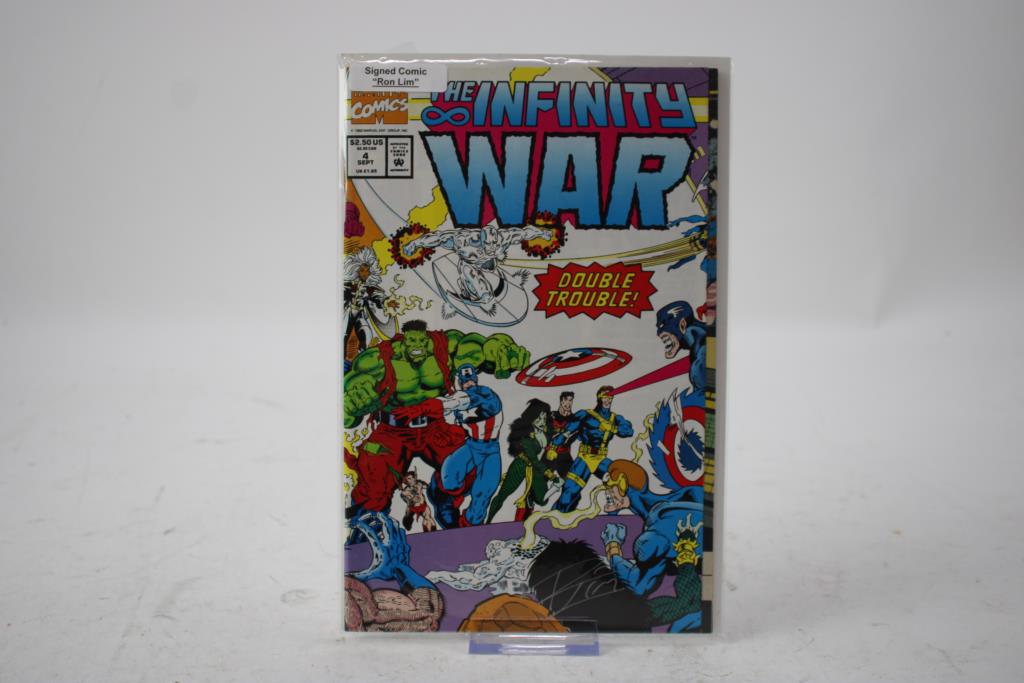 Ron Lim Autographed Infinity War Comic Book | Property Room