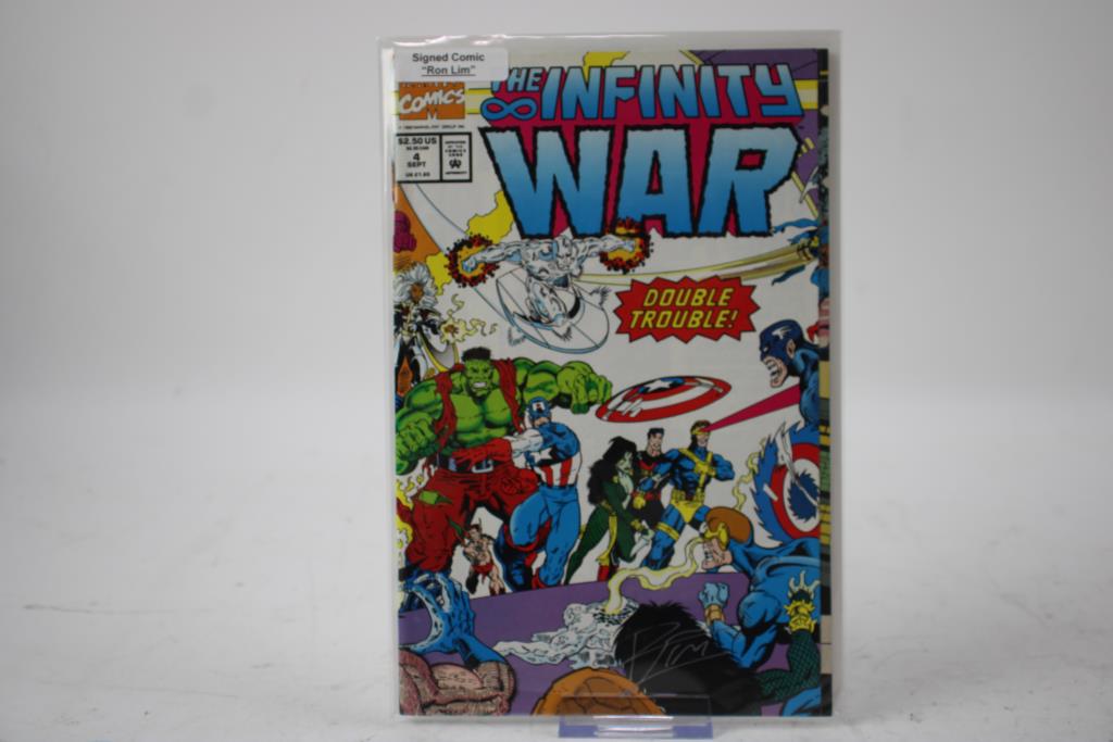 Ron Lim Autographed Infinity War Comic Book | Property Room