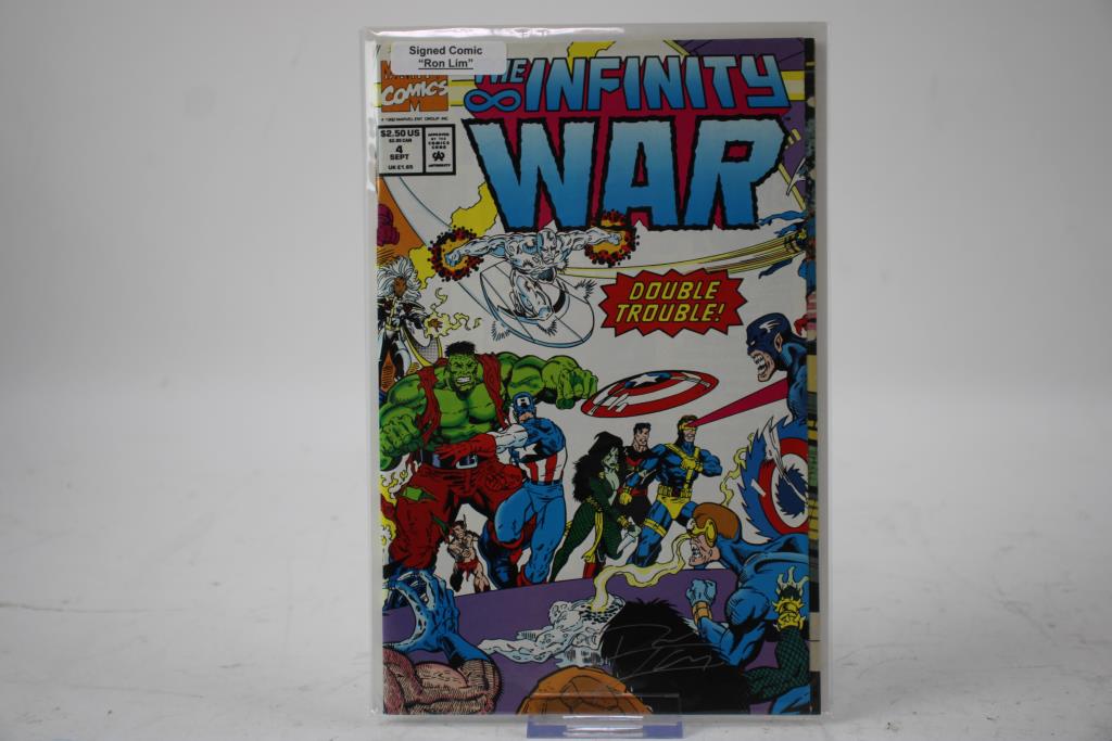 Ron Lim Autographed Infinity War Comic Book | Property Room
