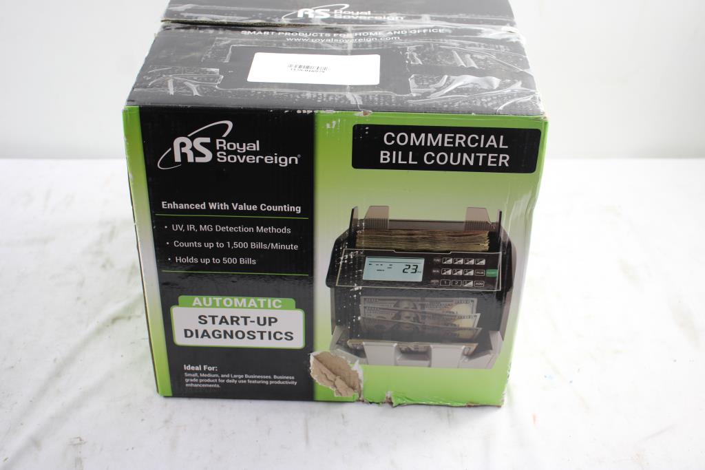 Royal Sovereign Commercial Bill Counter, RBC-E105-ADBK | Property Room