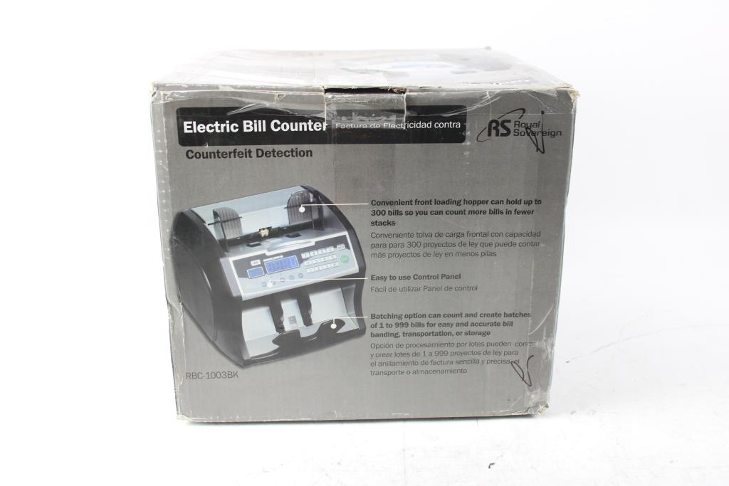 Royal Sovereign Electric Bill Counter, RBC-1003BK | Property Room