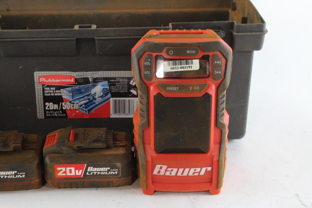 Rubbermaid Toolbox With Bauer Sander And More | Property Room