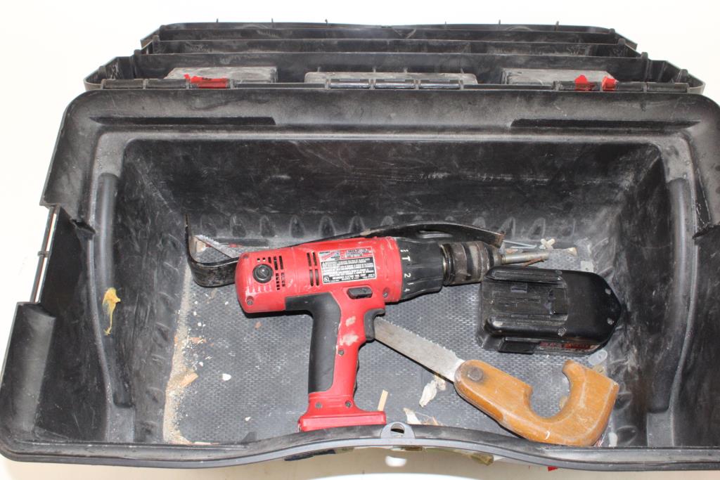 Rubbermaid Toolbox With Tools, 10+ Pieces | Property Room