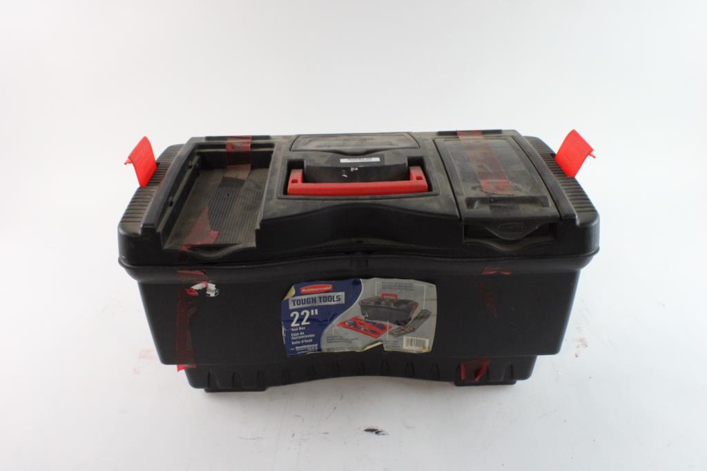 Rubbermaid Toolbox With Tools, 10+ Pieces | Property Room