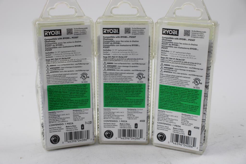 Ryobi, 12" Replacement Chain, 3 Pieces | Property Room