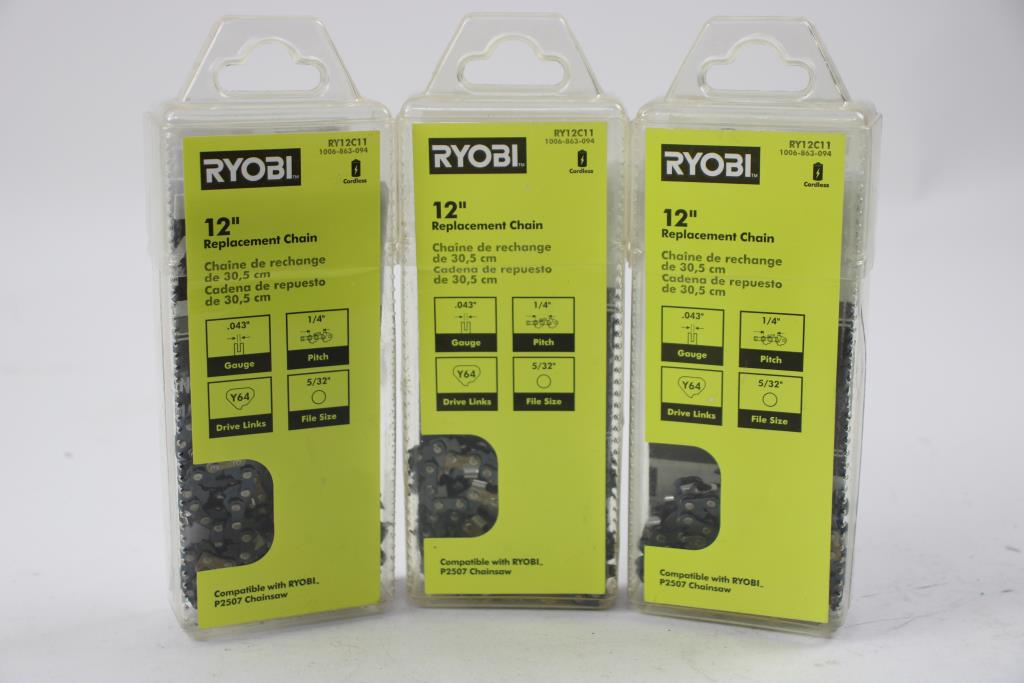 Ryobi, 12" Replacement Chain, 3 Pieces | Property Room