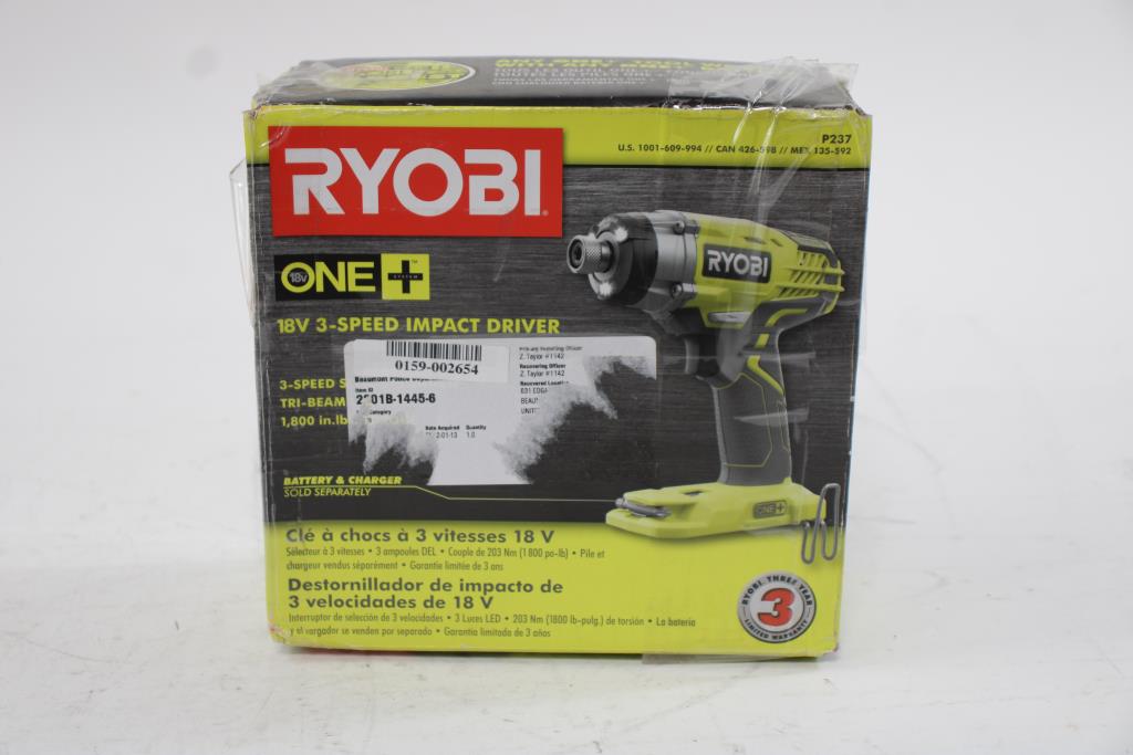 Ryobi 18v 3-Speed Impact Driver | Property Room