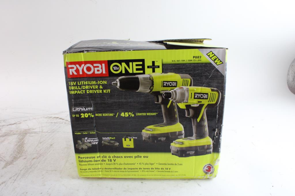 Ryobi 18V Drill & Impact Driver Kit | Property Room