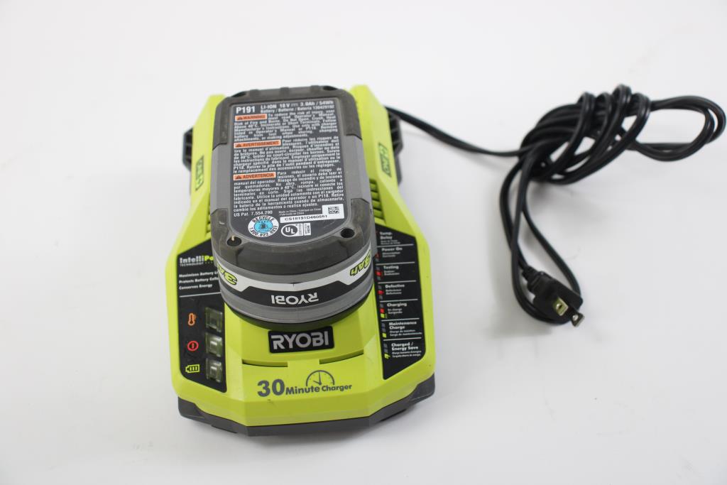 Ryobi 30 Minute Charger And Battery Pack | Property Room