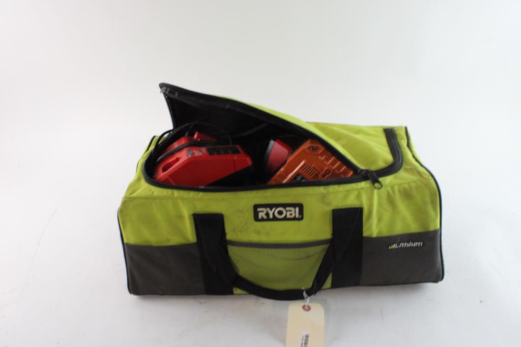 Ryobi Bag With Batteries & Chargers, 6+ Pieces | Property Room