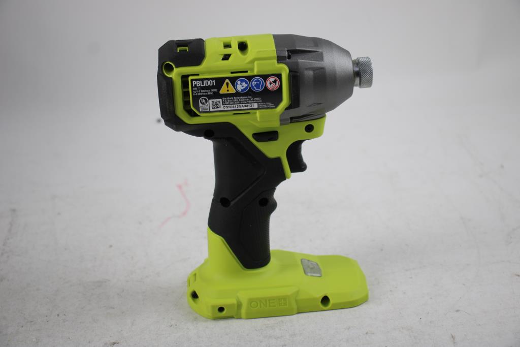 Ryobi Brushless Cordless 1/4" Impact Driver, PBLID01 | Property Room