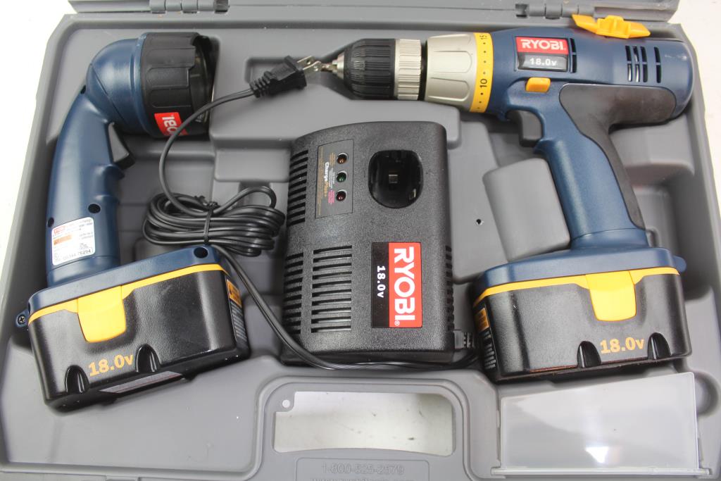 Ryobi Cordless Drill And Flashlight Set | Property Room