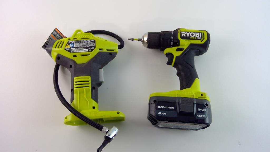 Ryobi Cordless Drill And Inflator, 2 Pieces | Property Room