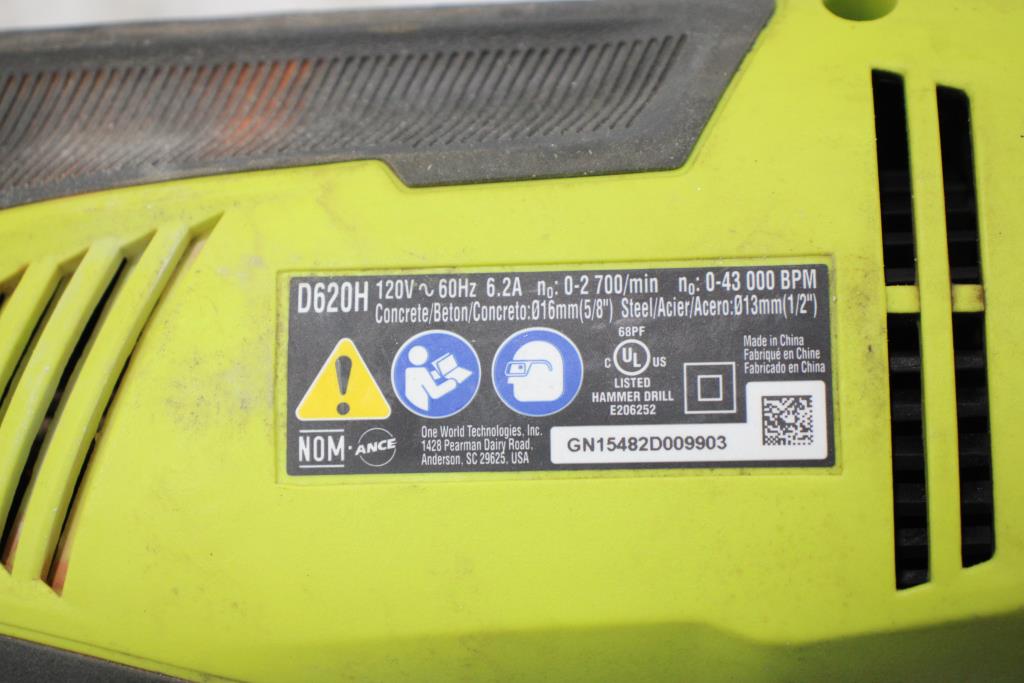Ryobi D620H 120v Hammer Drill | Property Room