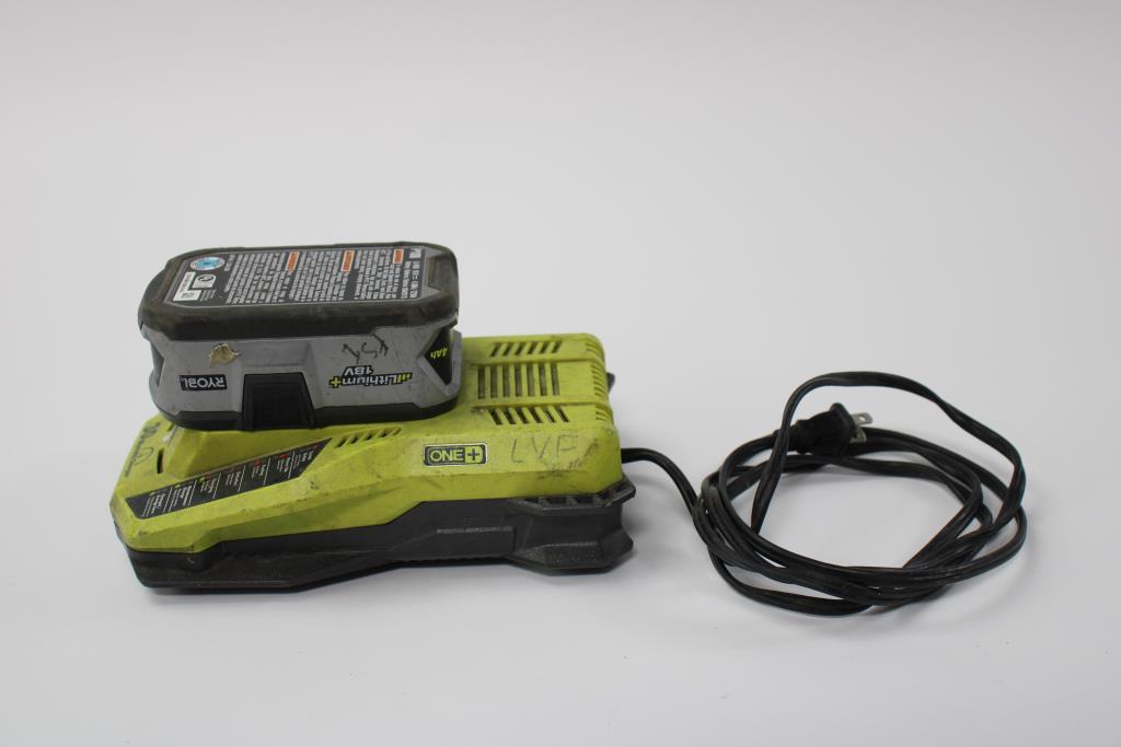 Ryobi Intelliport Battery Charger And Battery Pack | Property Room