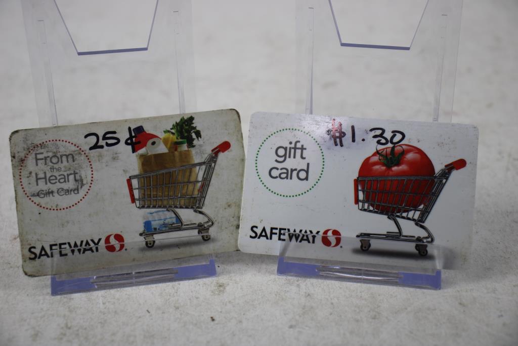 Safeway, Chili's, And More Gift Card Lot, 6 Pieces | Property Room