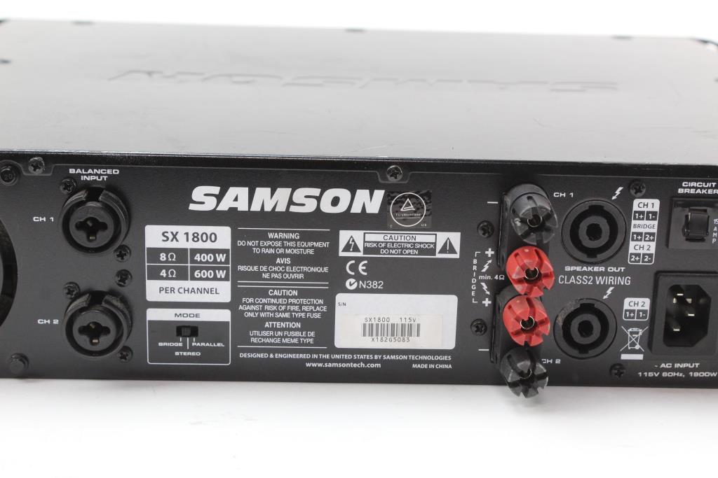 Samson SX1800 Power Amp | Property Room
