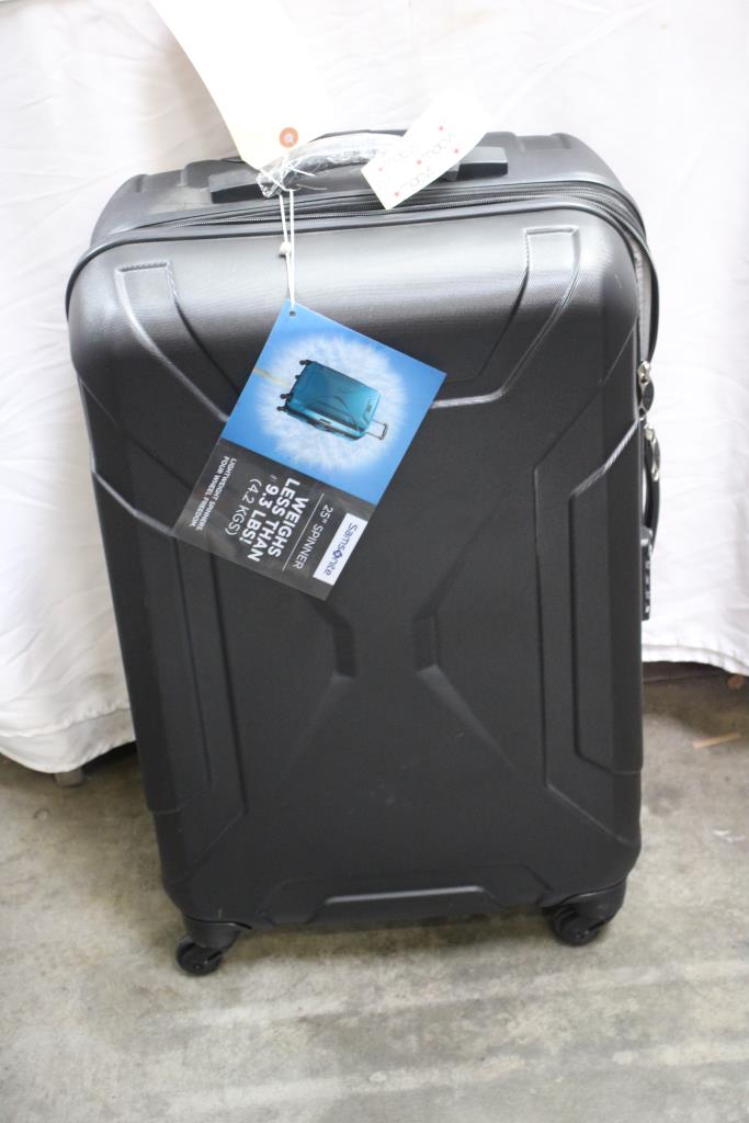 Samsonite 4-Wheel Hard Shell Spinner Suitcase, Black | Property Room