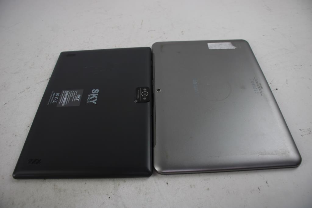 Samsung And Sky Devices Tablet Lot, 2 Pieces | Property Room