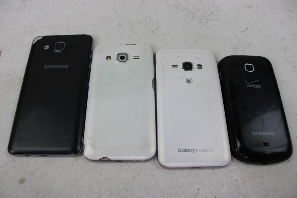 Samsung Cell Phone Lot, 4 Pieces, Sold For Parts | Property Room
