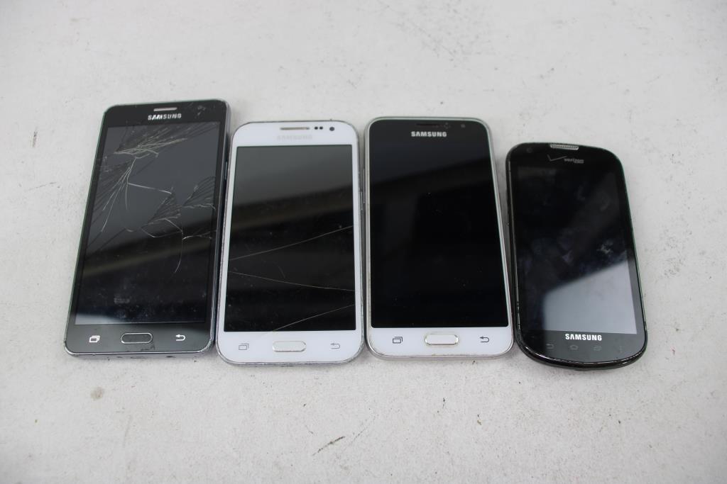 Samsung Cell Phone Lot, 4 Pieces, Sold For Parts | Property Room