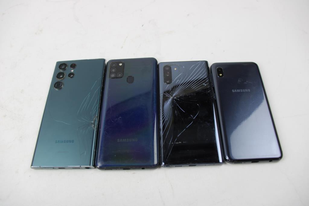 Samsung, Cell Phone Lot, 4 Pieces, Sold For Parts | Property Room