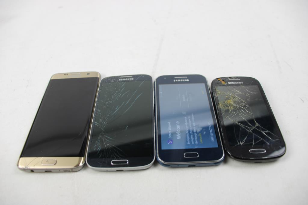 Samsung Cell Phone Lot, 4 Pieces, Sold For Parts | Property Room