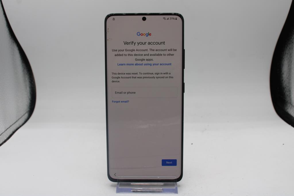 Samsung Galaxy S21, Google Account Locked, Sold For Parts | Property Room