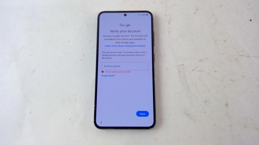 Samsung, Google Account Locked, Sold For Parts | Property Room