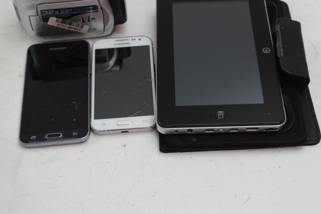 Samsung Phones, Jvc Video Recorder, Tablet Unknown Brand, 4 Pieces ...