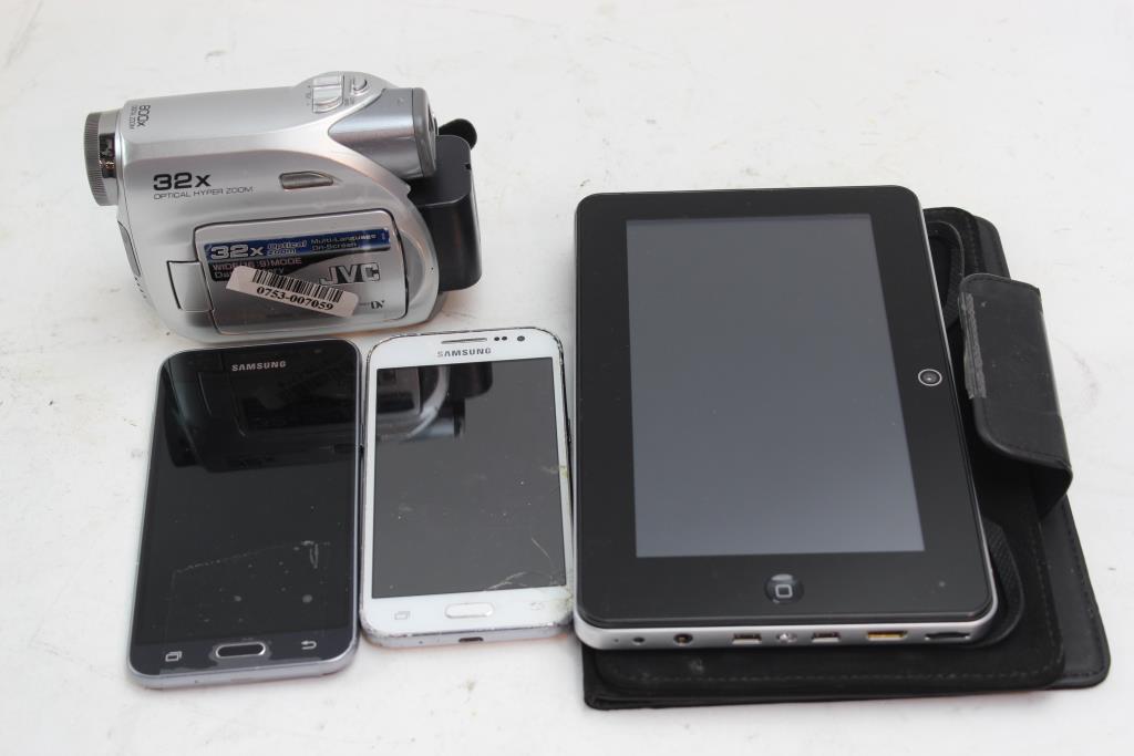 Samsung Phones, Jvc Video Recorder, Tablet Unknown Brand, 4 Pieces ...