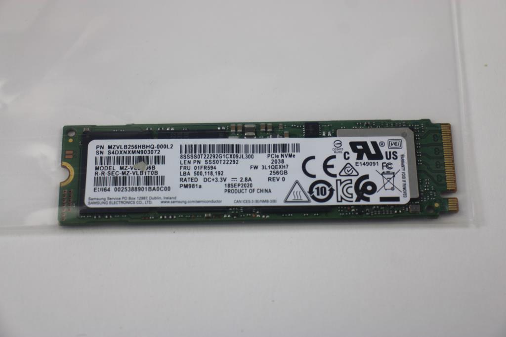 Samsung PM981A NVMe SSD, 256GB | Property Room