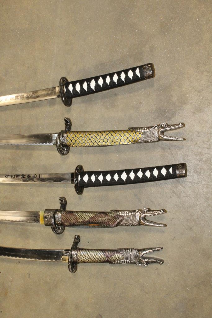 Samurai Styled Swords, 5 Pieces | Property Room