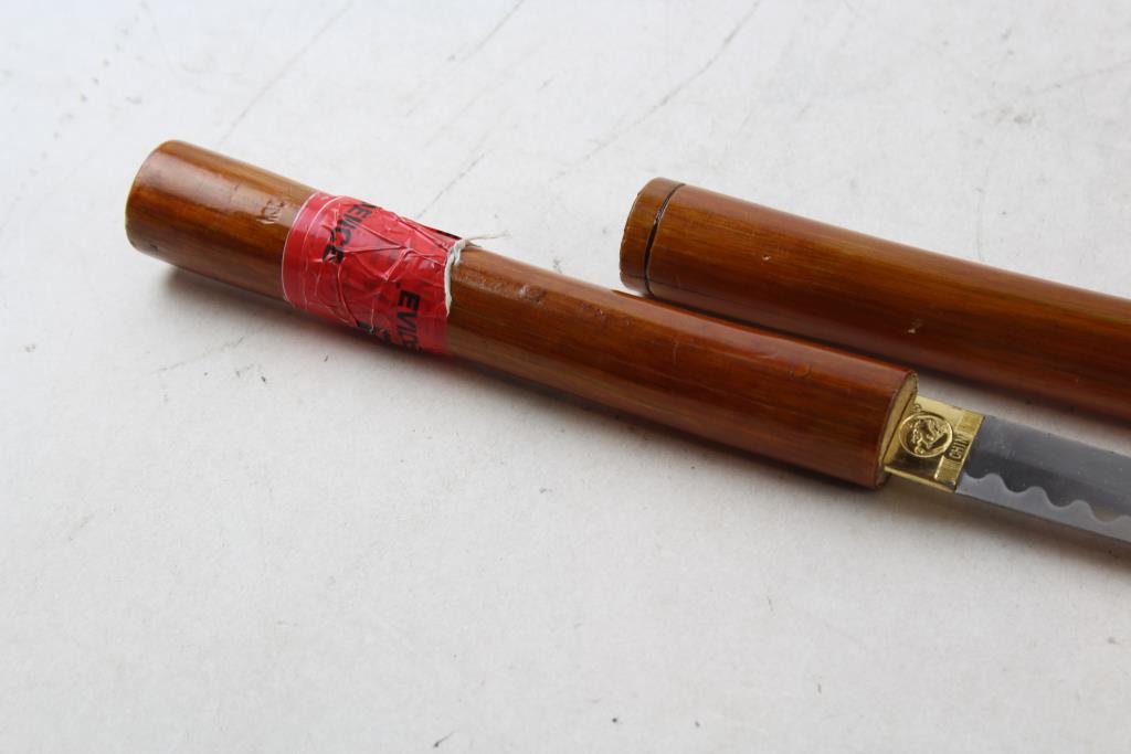 Samurai Sword With Bamboo Handle And Scabbard | Property Room