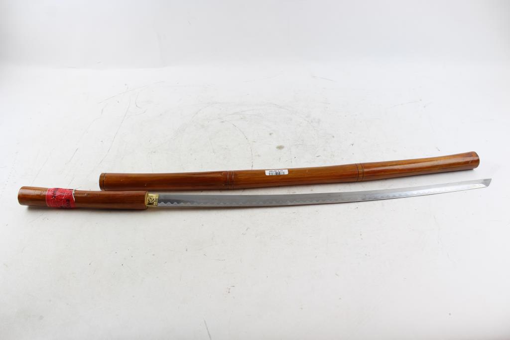 Samurai Sword With Bamboo Handle And Scabbard | Property Room