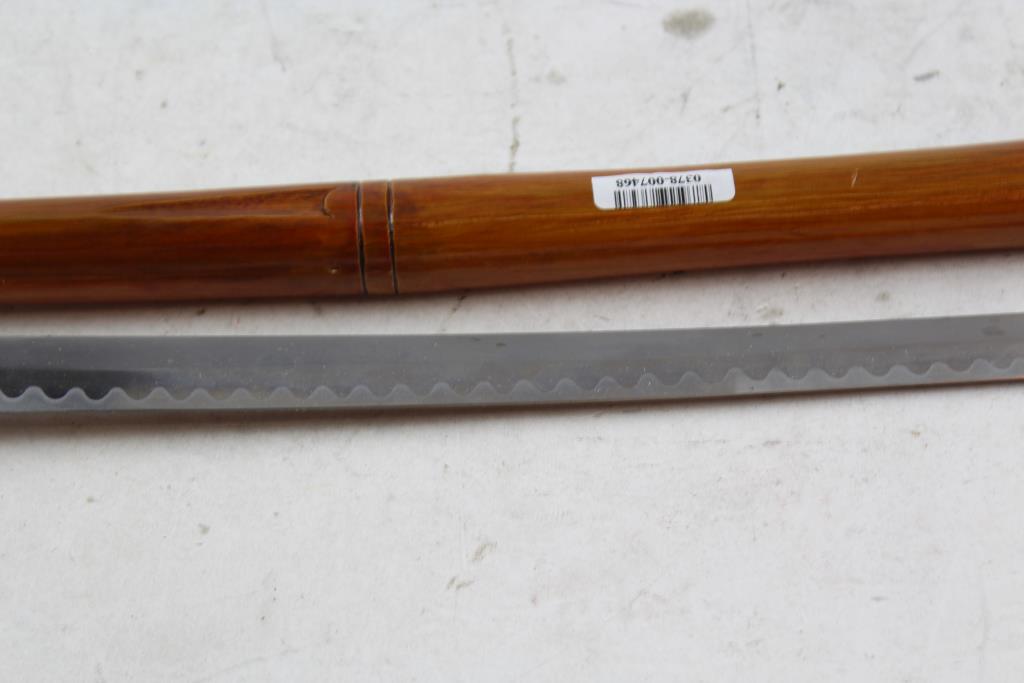 Samurai Sword With Bamboo Handle And Scabbard | Property Room