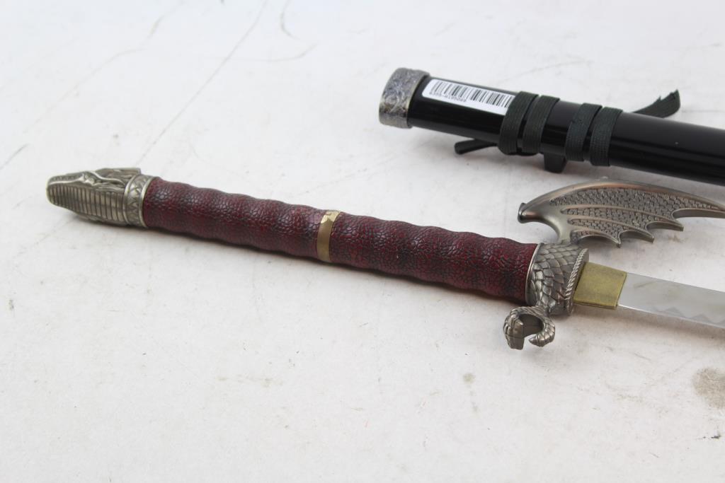 Samurai Sword With Dragon Talon And Wing With Scabbard | Property Room