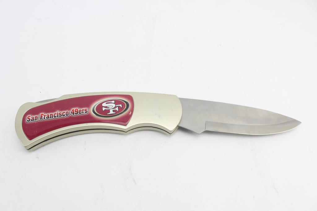 San Fransico 49ers Oversized Pocket Knife & NFL Mini Helmet With ...