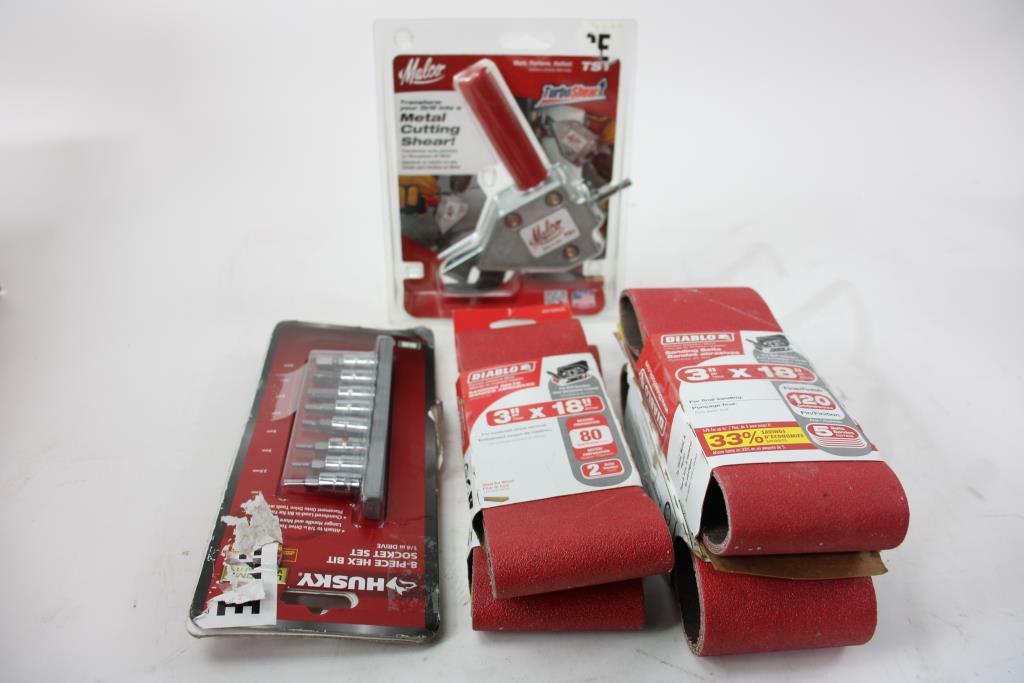 Sanding Belt, Hex Bit Socket Set And More | Property Room