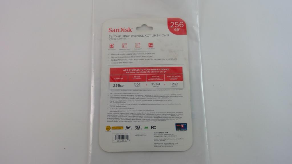 SanDisk MicroSD Card, 256GB | Property Room