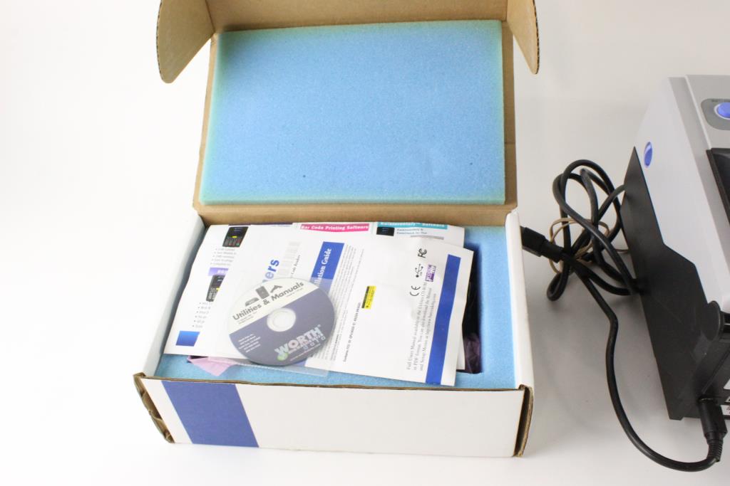 Sato Barcode Printer With 10 Boxes Of Paper Rolls | Property Room