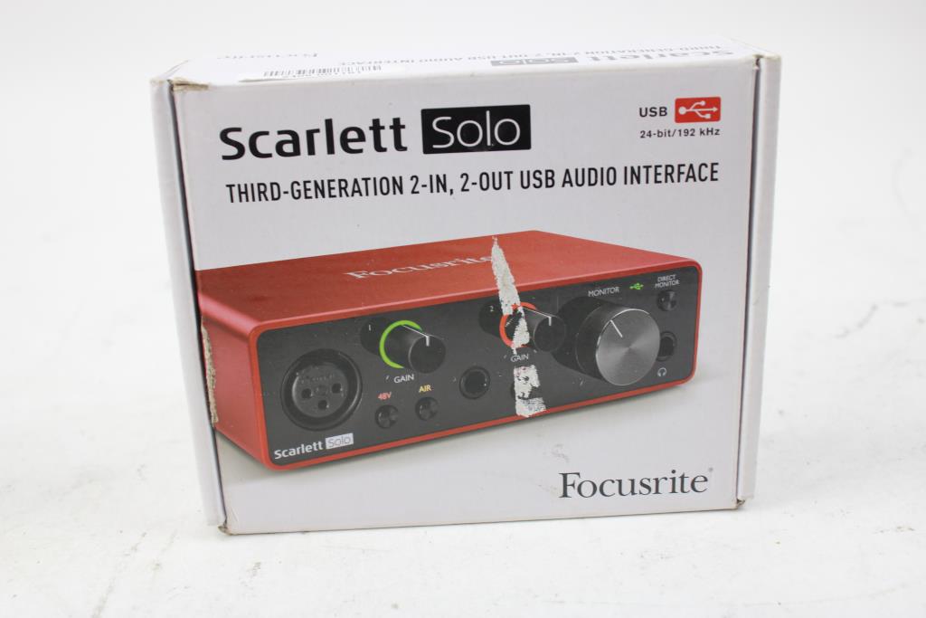 Scarlett Solo Third-Gen 2 Out Usb Audio Interface | Property Room